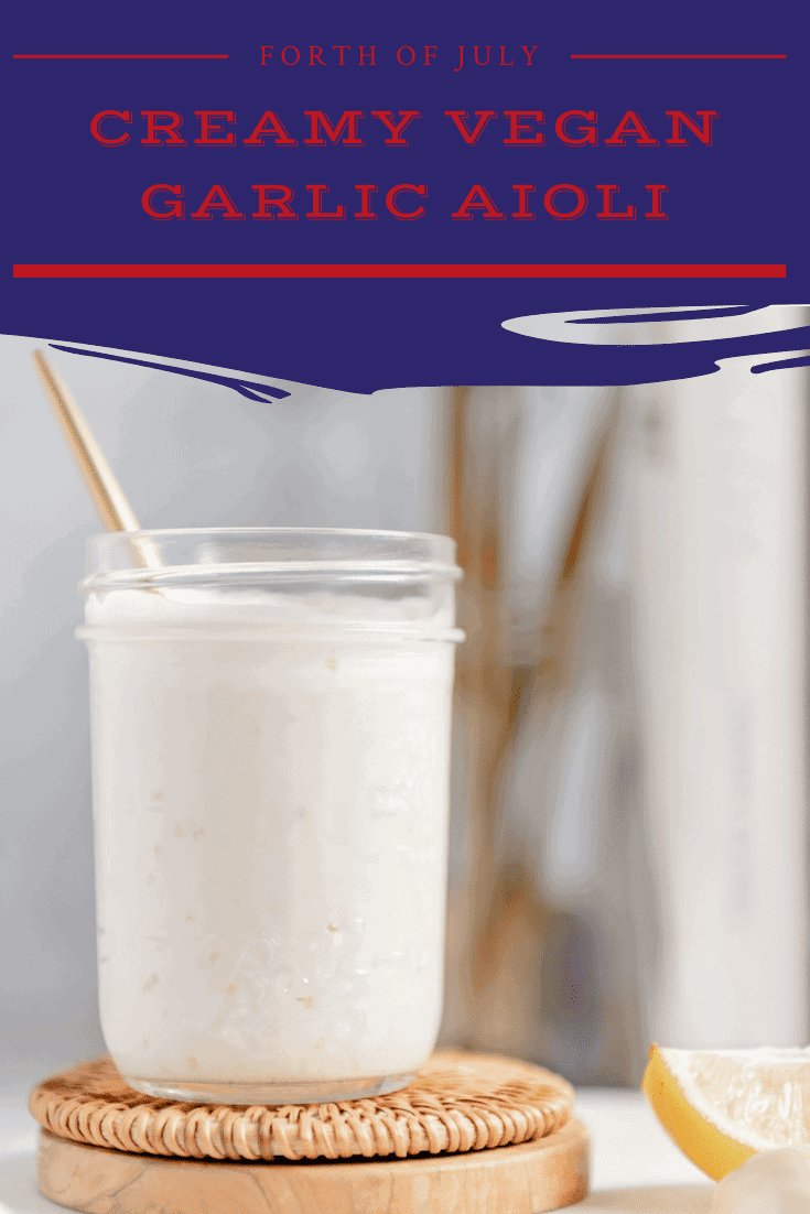 Quick 5-Minute Vegan Garlic Aioli - Best Served Vegan