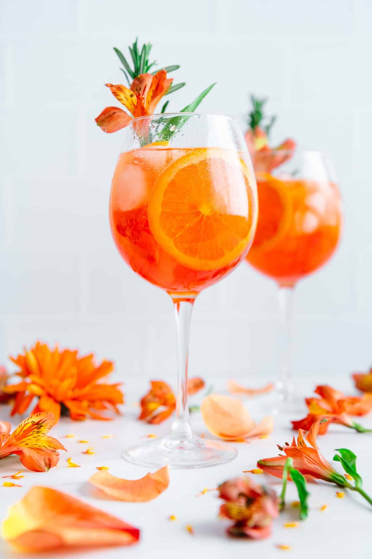Sparkling Rosé Aperol Spritz - Best Served Vegan