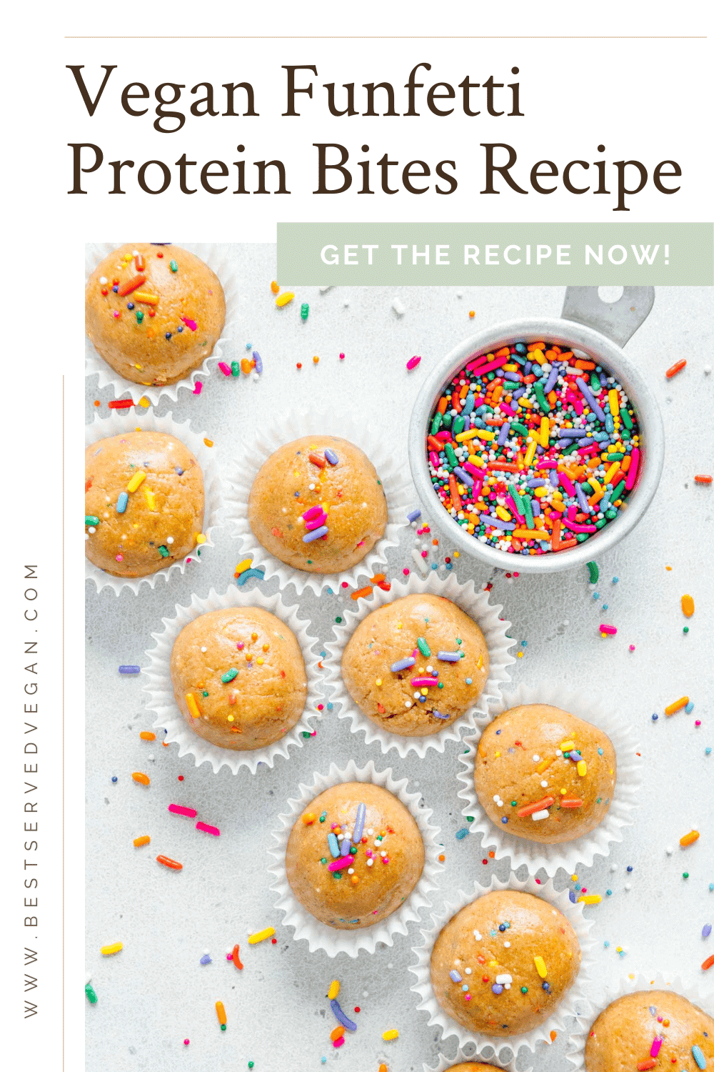 Vegan Funfetti Protein Bites - Best Served Vegan