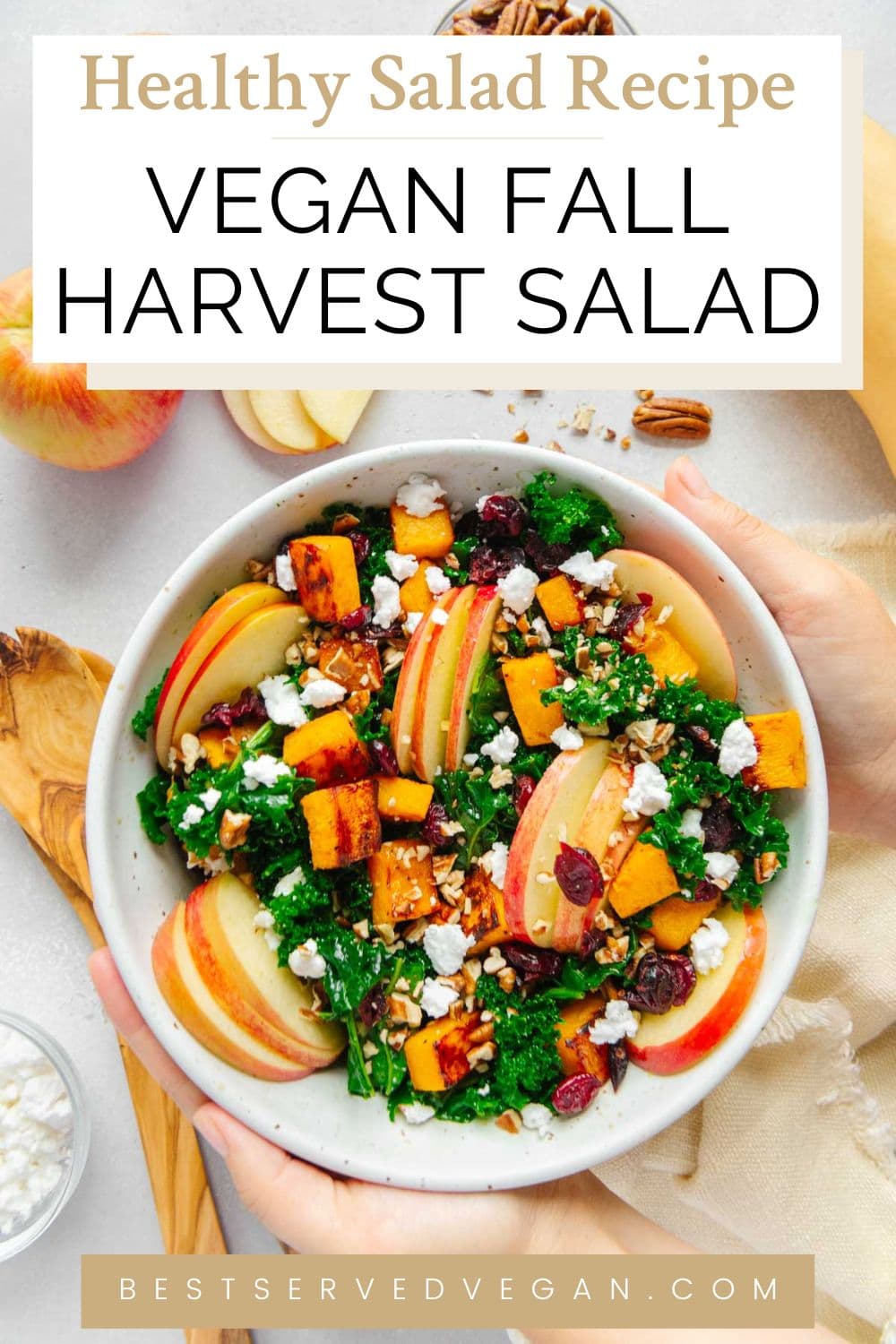 Vegan Fall Harvest Salad - Best Served Vegan