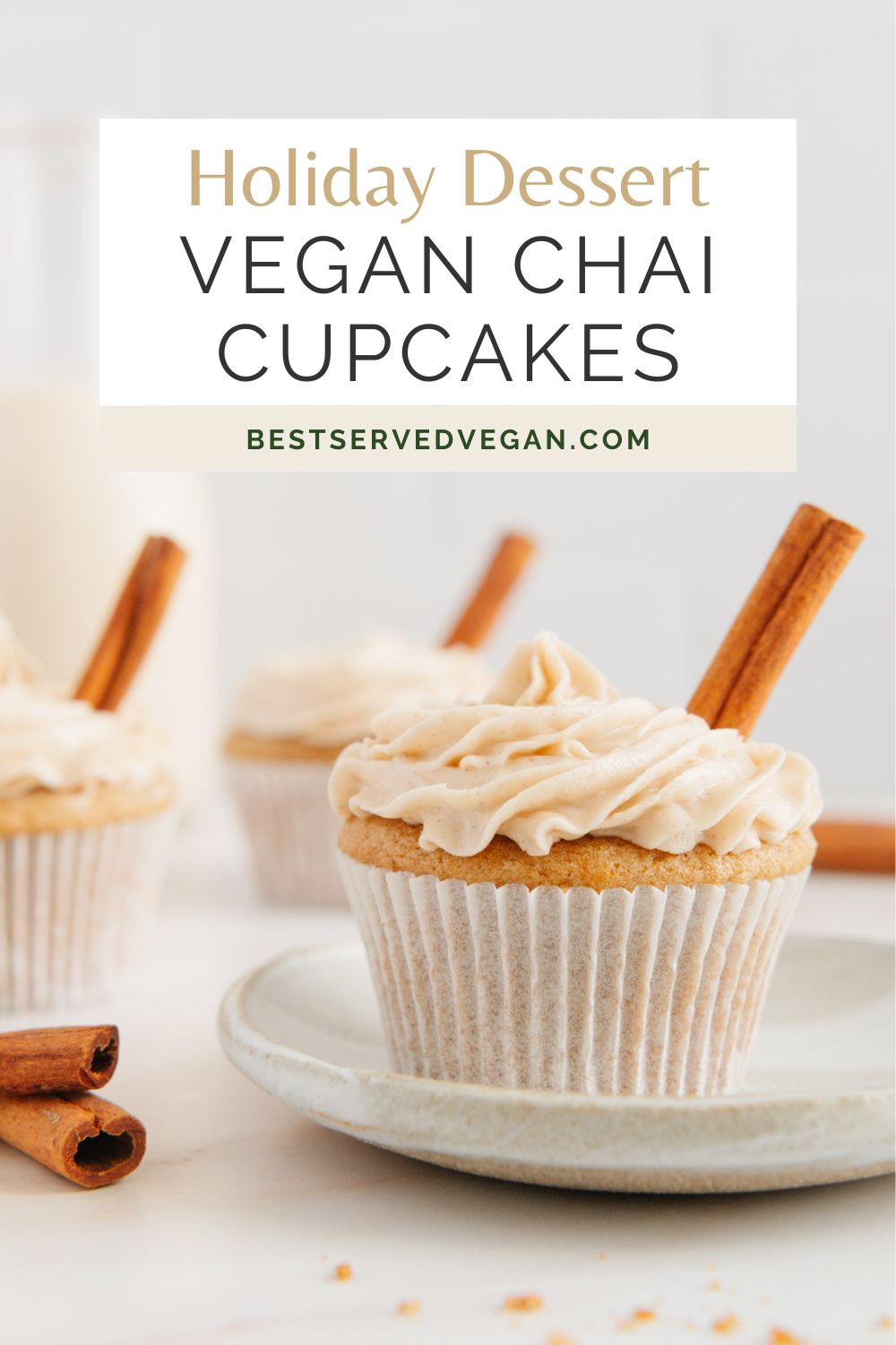Vegan Chai Cupcakes - Best Served Vegan